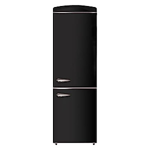 Conserv 10.7 cu. ft. Bottom Mount Retro Refrigerator with Wine Rack (Black)