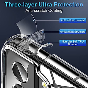 SUCGLES for Samsung Galaxy S21 FE 5G Case Clear Galaxy S21 Fe 5g Case [Anti-Yellowing] [Military Drop Protection] Shockproof Protective Slim Thin Women Men Phone Cover (Samsung S21fe, Ultra Clear)