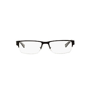 A|X ARMANI EXCHANGE Men's AX1015 Rectangular Prescription Eyewear Frames, Black/Demo Lens, 52 mm
