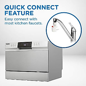Danby DDW631SDB Countertop Dishwasher with 6 place Settings and Silverware Basket, LED Display, Energy Star