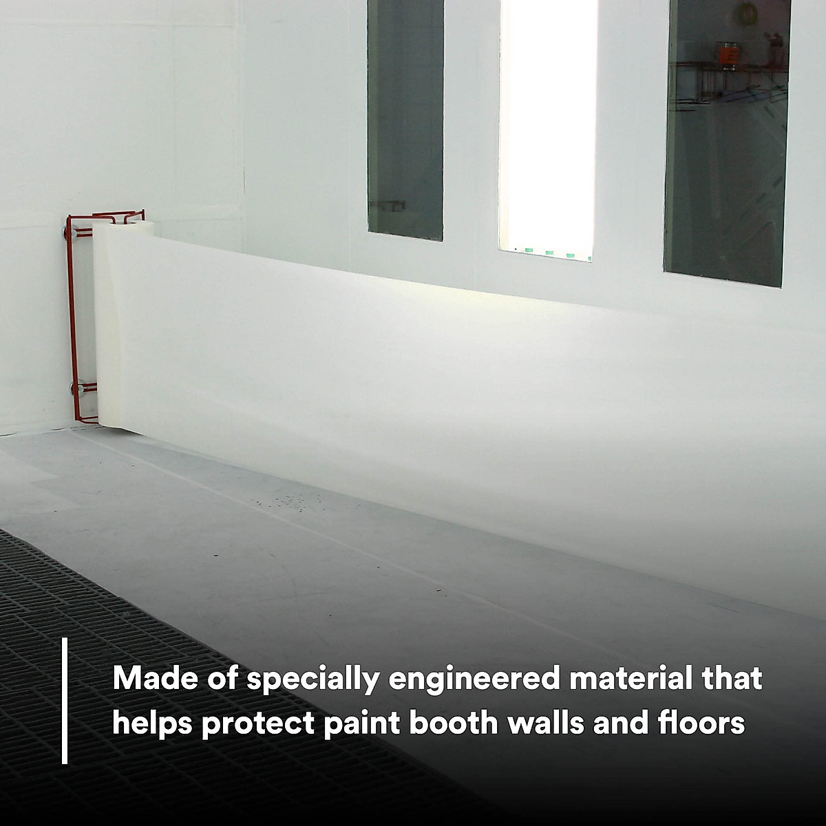 3M Dirt Trap Protection Material 36852, White Color, Nonwoven, Overspray Protection, Traps Dust And Debris, Clean, 28 in x 300 ft