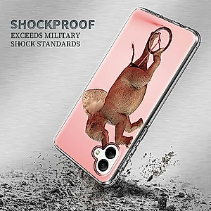 SROJDHFJB Phone Case for Samsung Galaxy A04 4G, Clear Cover for Galaxy A04 4G Dual Layer Soft Rubber Shockproof Bumper Anti-Scratch Hard PC Back, Girls Shell with Cycling Elaphant Dsigned
