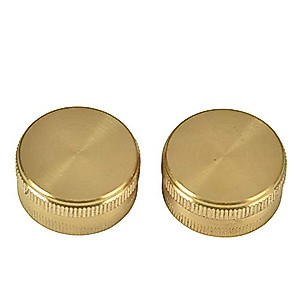 Sanpaint 2 Pack 3/4" Brass Garden Hose End Caps with Washers