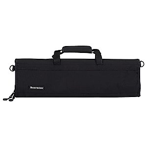 Messermeister Preservation 8-Pocket Knife Luggage, Black - 8 Elasticized, Reinforced Pockets for Culinary Tools - Holds Up to 18” Knife - Made From 100% Recycled Water Bottles