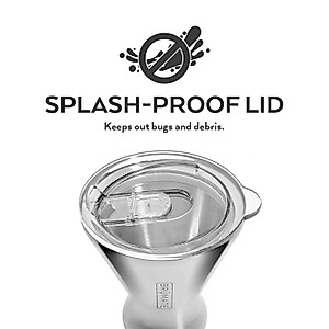 BrüMate MargTini 10oz Martini Margarita Tumbler - Made With Vacuum-Insulated Stainless Steel (Glitter Merlot)