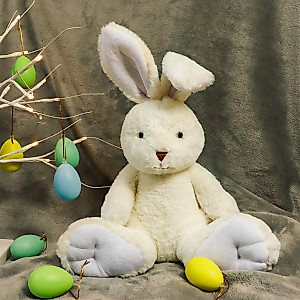 Ivenf Easter Bunny Stuffed Animal 12.5 Inches Tall, Large Plush Rabbit Baby Toy for Boys Girls Kids, Easter Gifts Basket Stuffers