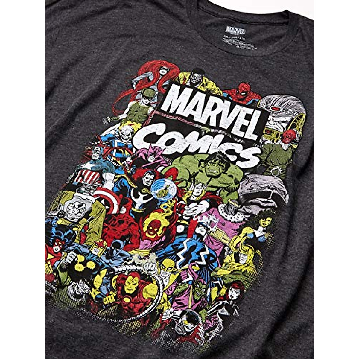 Marvel mens Marvel Men's Avengers Comics Crew T-shirt T Shirt, Charcoal Heather, Large US