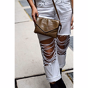 Latico Harbor Crossbody Bag; Triple Compartment Shoulder Sling Purse for Women with Envelop Flap Magnetic Closure & Wide Cross Body Strap; Small Bags for Accessories, Cellphone, Wallet, Etc - Brown