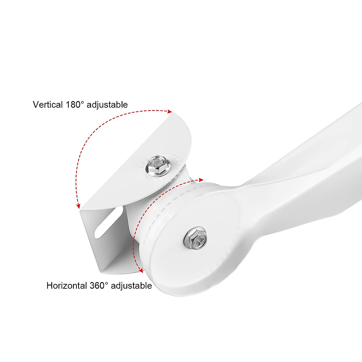wsdcam CCTV Security Camera Universal Mounting Bracket for Corner Wall & Utility Pole, 90° Rotation Adjustable Indoor Outdoor Monitor Camera Mount with 2 Loops for Dome Camera/IP Camera/CCTV Camera