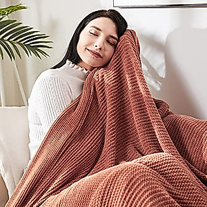 lifein Throw Blanket for Couch - Soft Boho Throw Blanket, Cozy Knit Small Lightweight Blankets & Throws for Bed,Chair,Sofa,Living Room,Home Decor(50 * 60 inches)