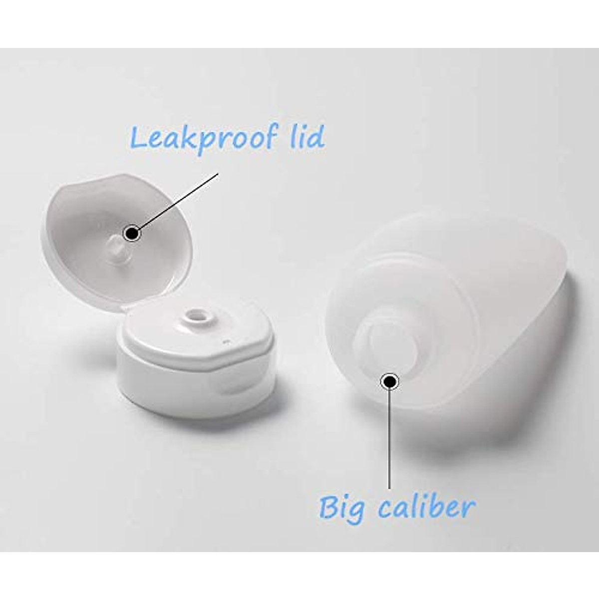 ericotry 6pcs 150ml/5oz Clear Plastic Cosmetic Soft Tubes Empty Squeeze Bottles with Flip Cap Refillable Makeup Containers Portable Cosmetics Travel Set for Girls Women