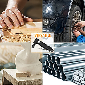 YON.SOU. Air Die Grinder - 1/4" with 22 pcs 2-inch roll lock sanding discs, Right Angle, 20,000 RPM, Pneumatic Power, 90 Degree,Small, air die grinder kit