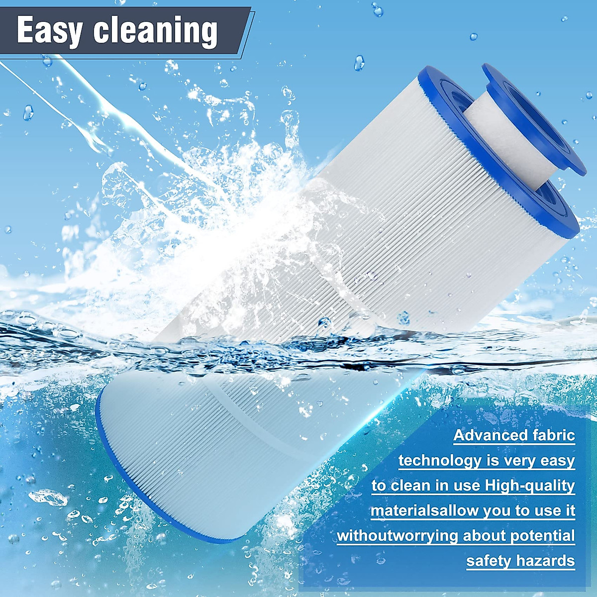 Beendou 6541-397 Pool Spa Filter Cartridge,Compatible with Sundance Spa Filter 880 Series, Outer Filter # 6473-165 with Inner Filter # 6473-164,80 sq,880 Spa Filter,Sundance 880 Spa Filter