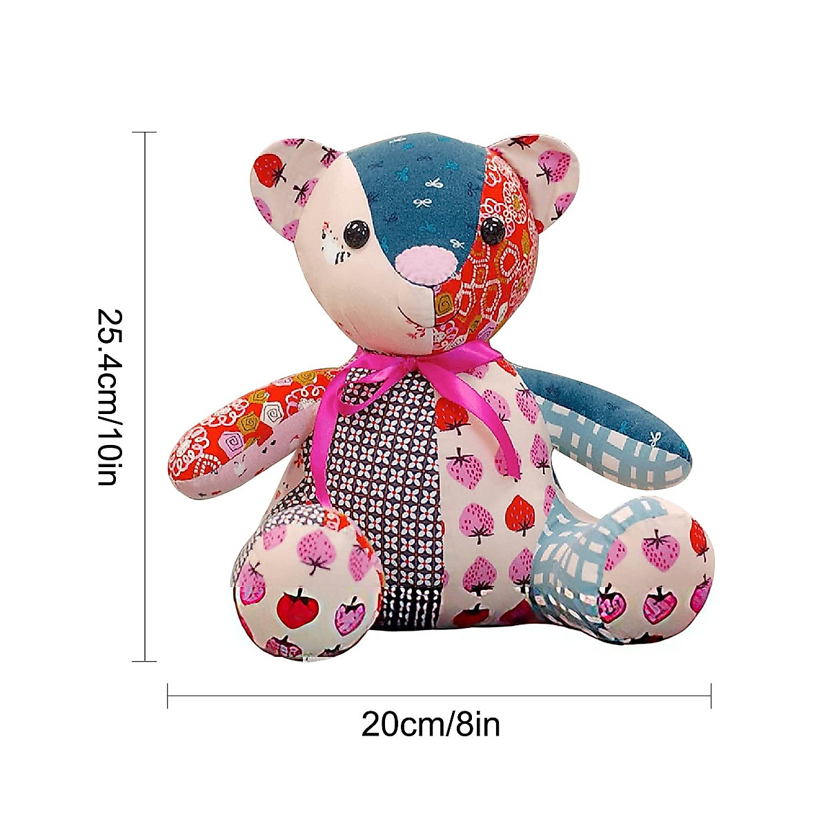 10 PCS Memory Bear Template Ruler Set with Instructions - Memory Bear Sewing Patterns Template, PC Material Quilting Template Cutting Set (10 inch)