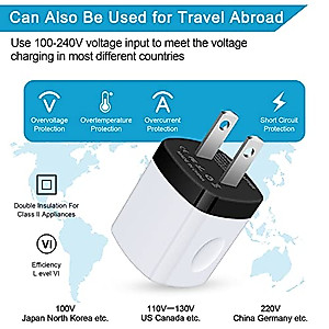 Charging Block,Charger Box,5Pack Travel Single Port USB Wall Charger Brick Cubes for iPhone 15/14/13/12/X/8/8 Plus/7/6S,Samsung Galaxy S24 S23 S22 A14 S10e S10 S9 S8/S7/S6/Note 9/8,LG G8 G7,Moto