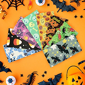 JOYIN 72 pcs 8 Assorted Designs Halloween Paper Candy Treat Bags for Kids, Halloween Party Favors, Halloween Snacks, Event Party Favor Supplies, Halloween Trick or Treat Bags, Classroom Goody Bags