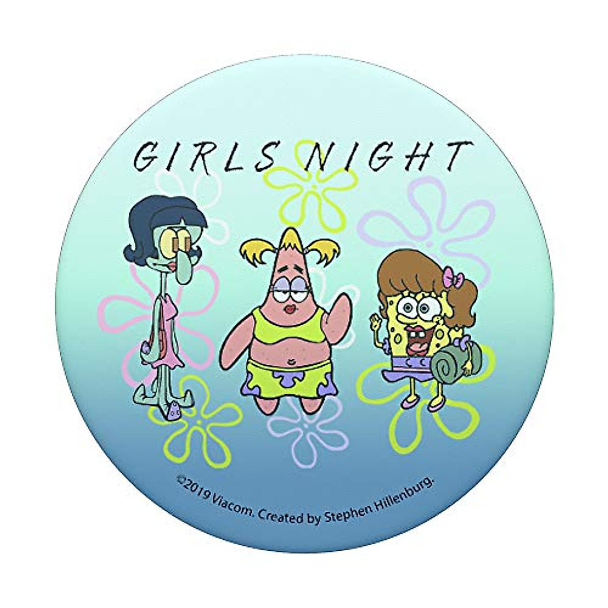 SpongeBob SquarePants Girls Night PopSockets PopGrip: Swappable Grip for Phones & Tablets