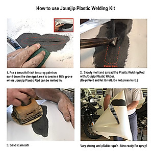 JOUNJIP Plastic Welding Repair Premium Bundle Kit - for Bumper, Dashboard, Kayak, Canoe