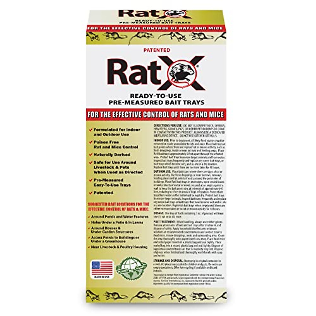 EcoClear Products 620106, RatX Ready-To-Use Pre-Measured 3 oz. Bait Trays, 8-Pack