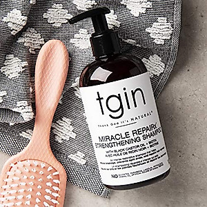 Thank God It's Natural tgin Miracle RepaiRx Strengthening Shampoo For Damaged Hair with Black Castor Oil and Biotin - Repair - Protect - Restore - 13 Oz