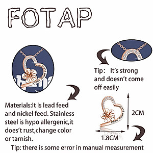 FOTAP Ohana Means Family Necklace Ohana Necklace Hawaiian flower Gift Necklace Gift Hawaiian Trip Gift Gift BBF Gift Family Reunion Gift (Ohana RG NC)