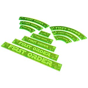LITKO Space Fighter 2nd Edition Maneuver Gauge Set | Movement Tools | Compatible with Star Wars X-Wing | Set of 11 (First Order)