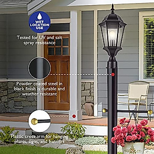 Design House 501817 80-Inch Lamp Post, Black