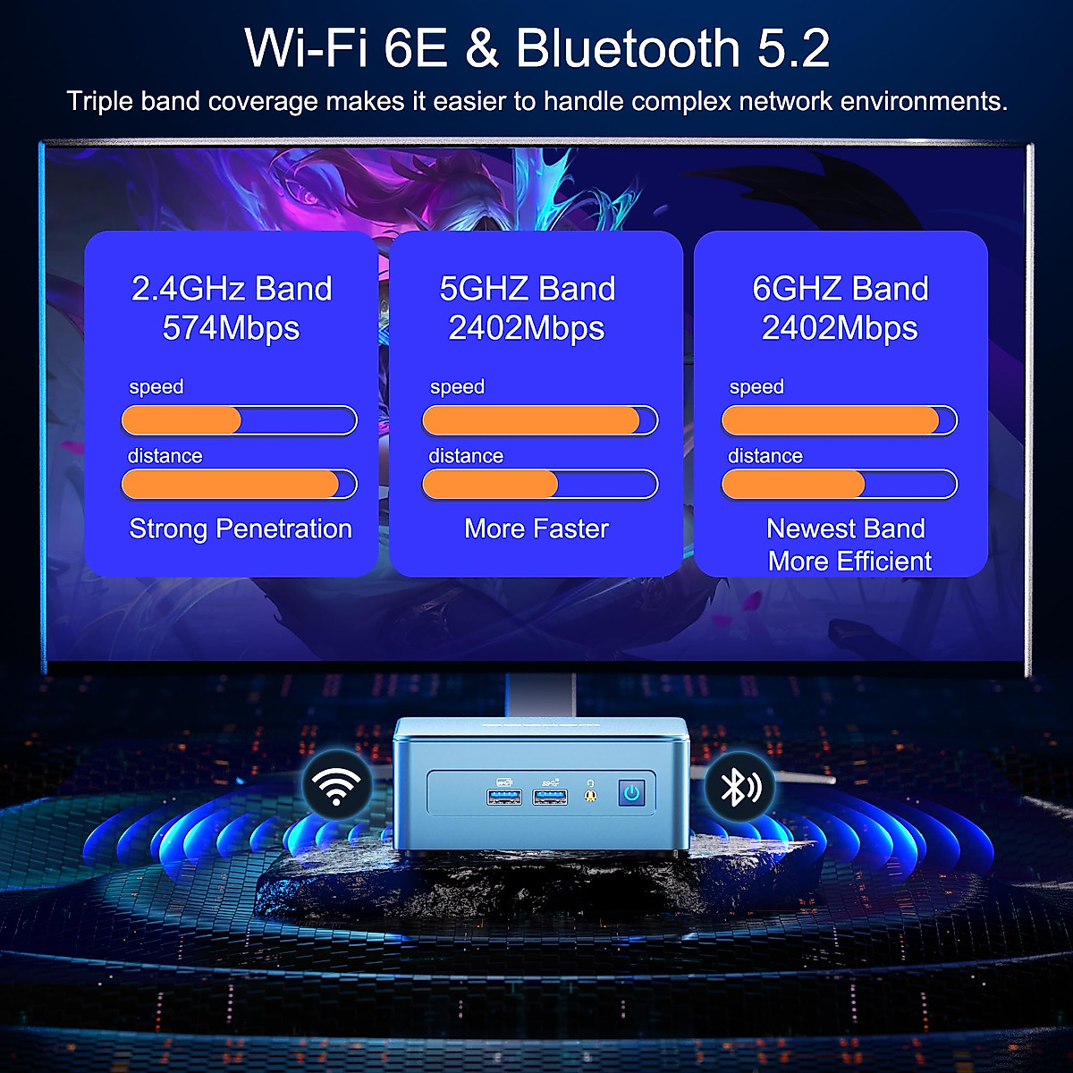 GEEKOM Mini PC Mini IT13, 13th Gen Intel i5-13500H NUC13 Mini Computers(12 Cores,16 Threads) 16GB DDR4/512GB PCIe Gen 4 SSD Windows 11 Pro Desktop PC Support Wi-Fi 6E/Bluetooth 5.2/USB 4.0/2.5G LAN/8K
