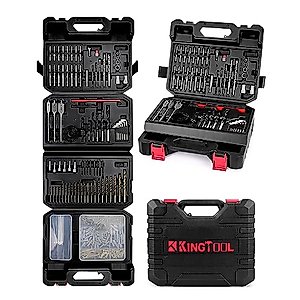 KingTool Drill Bit Set - 418 PCS Drill Bits, Drill Set & Drill Bit for Wood, Metal, Masonry, Cement, Screwdriver Bit Set Combo Kit Perfect for DIY Projects and Home Repairs