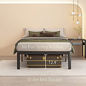 MAF 14 Inch Twin Metal Platform Bed Frame with Round Corner Legs, 3000 LBS Heavy Duty Steel Slats Support, Noise Free, No Box Spring Needed, Easy Assembly