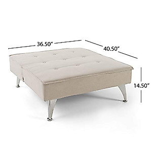 Christopher Knight Home Gemma Fabric Sofa Bed, Mellow Ivory, Dimensions: 37.00”D x 36.25”W x 29.00”H