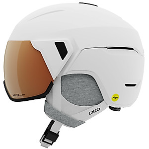 Giro Aria Spherical MIPS Ski Helmet - Snowboarding Helmet for Women with Integrated Visor - Matte White - M (55.5-59cm)