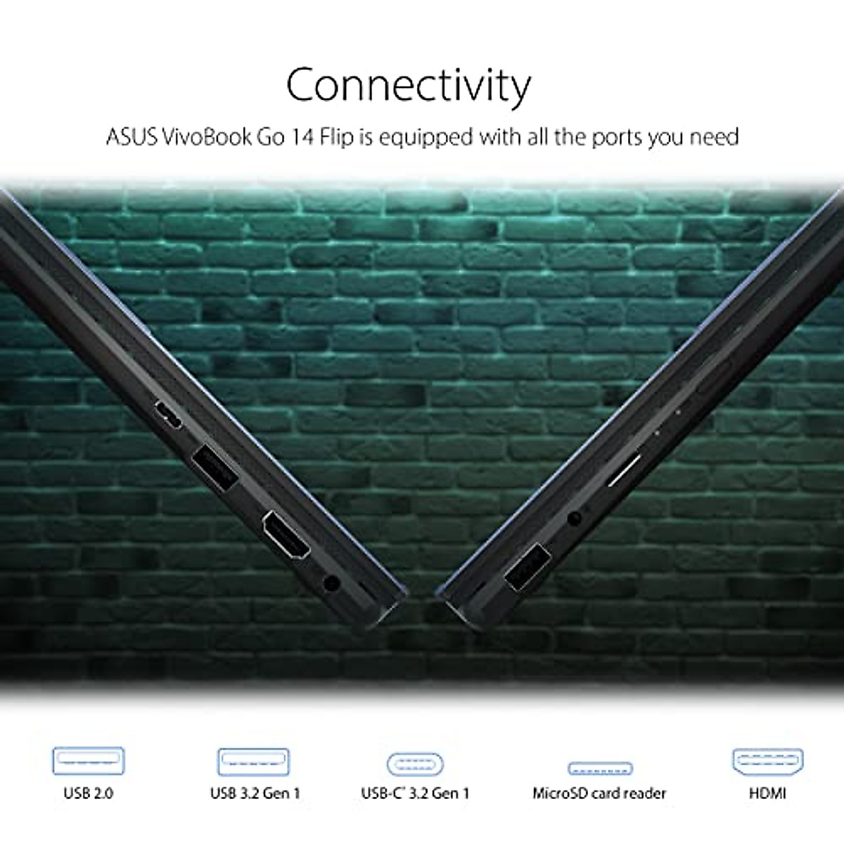 ASUS VivoBook Go 14 Flip Thin and Light 2-in-1 Laptop, 14 inch HD Touch, Intel Celeron N4500 CPU, UHD Graphics, 4GB RAM, 64GB eMMC, NumberPad, Windows 11 Home in S Mode, Quiet Blue, J1400KA-DS02T