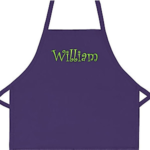 THE APRONPLACE Personalized Embroidered Add A Name Child Apron - Toddlers & Kids Sizes - Very Cute - Great Gift