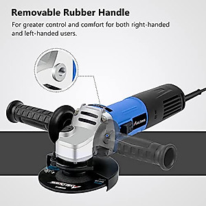 AVID POWER Angle Grinder, 7.5-Amp 4-1/2 inch Electric Grinder Power Tools with Grinding Wheels, Cutting Wheels, Flap Disc and Auxiliary Handle for Cutting, Grinding, Polishing and Rust Removal - Blue