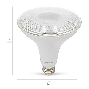 Amazon Basics PAR38 Dusk to Dawn Sensor LED Light Bulb, 120 Watt Equivalent, Energy Efficient 14W, E26 Standard Base, Daylight White 5000K, Non-Dimmable, 10,000 Hour Lifetime , 2-Pack