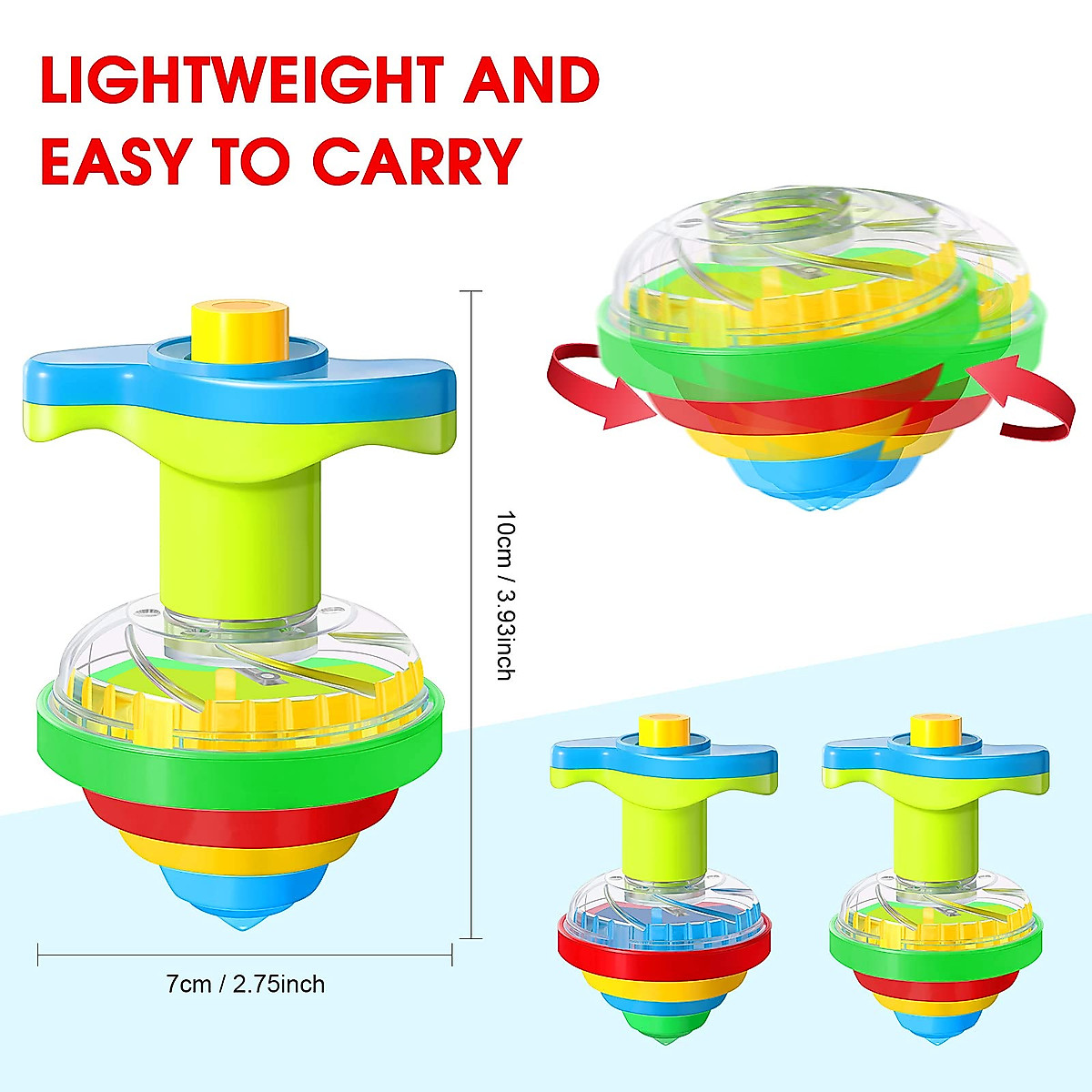 16 Pieces Light up Spinning Tops for Kids, LED Light up Flashing UFO Spinning Tops Gyroscope Novelty Bulk Stocking Stuffers for Birthday Party Favors Games Presents