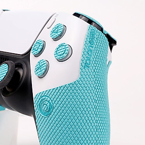 TALONGAMES Controller Grips Compatible with PlayStation 5 DualSense, Anti-Slip, Sweat-Absorbent, Textured Skin kit, for PS5 Controllers Handle Grips, Buttons, Triggers, D-pad (Pro Version - Blue)