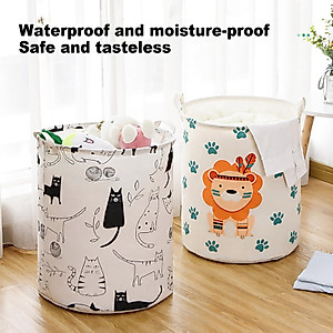 Smalibal Large Laundry Basket, with Strong Handles Laundry Hamper, Foldable Lightweight Basket, Collapsible Laundry Bag, Durable Clothing Storage, Freestanding Tall Clothes Hamper A