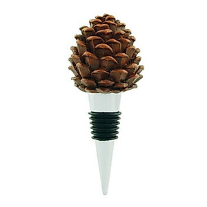 Bottle Topper Pinecone Wine Stopper, Lodge Decor, 5-inch