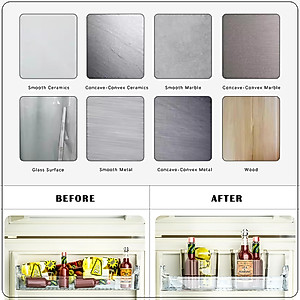 MZYIWUU 4 Pack Acrylic Wall Mount Organizer, Adhesive Cabinet Door Storage Bins, Clear Makeup Containers, Stackable Organizer Basket for Kitchen, Bathroom, Cabinet, Pantry, Office