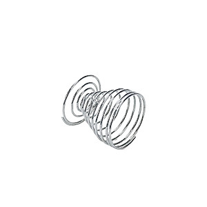 Faotup 4Pcs Spring Egg Cup Holder Spring Wire Egg Tray Spring Wire Egg Cup for Home Kitchen Egg Cup Storage Holder Silver, 1.78"x2.05"(LxH)