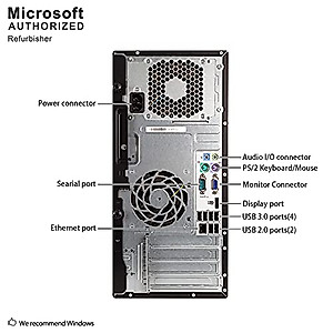 HP Elite 8300 Tower Desktop (Intel Quad Core i5 3.20GHz, 16GB RAM, 2TB HDD, 120GB SSD, Windows 10 Professional, WiFi, HDMI, Bluetooth) (Renewed)