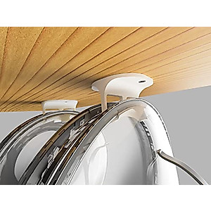 Pots and Pans Hanging Lid Holder White- 3D Printed (White)