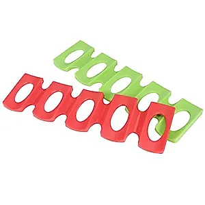 Can Stacker for Pantry 2pcs, Foldable Bottle Stacking Mat Refrigerator Silicone Can Stacker Water Bottles Rack Space Saver Fridge Storage Tray