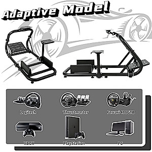 Dardoo G920 Racing Simulator Cockpit Sim Racing Cockpit Fits for Logitech G920 G29 G923,Thrustmaster T818 T248X T248 T300 T150 TX, Fanatec,Racing Simulator without Wheel Pedal Shifter Seat