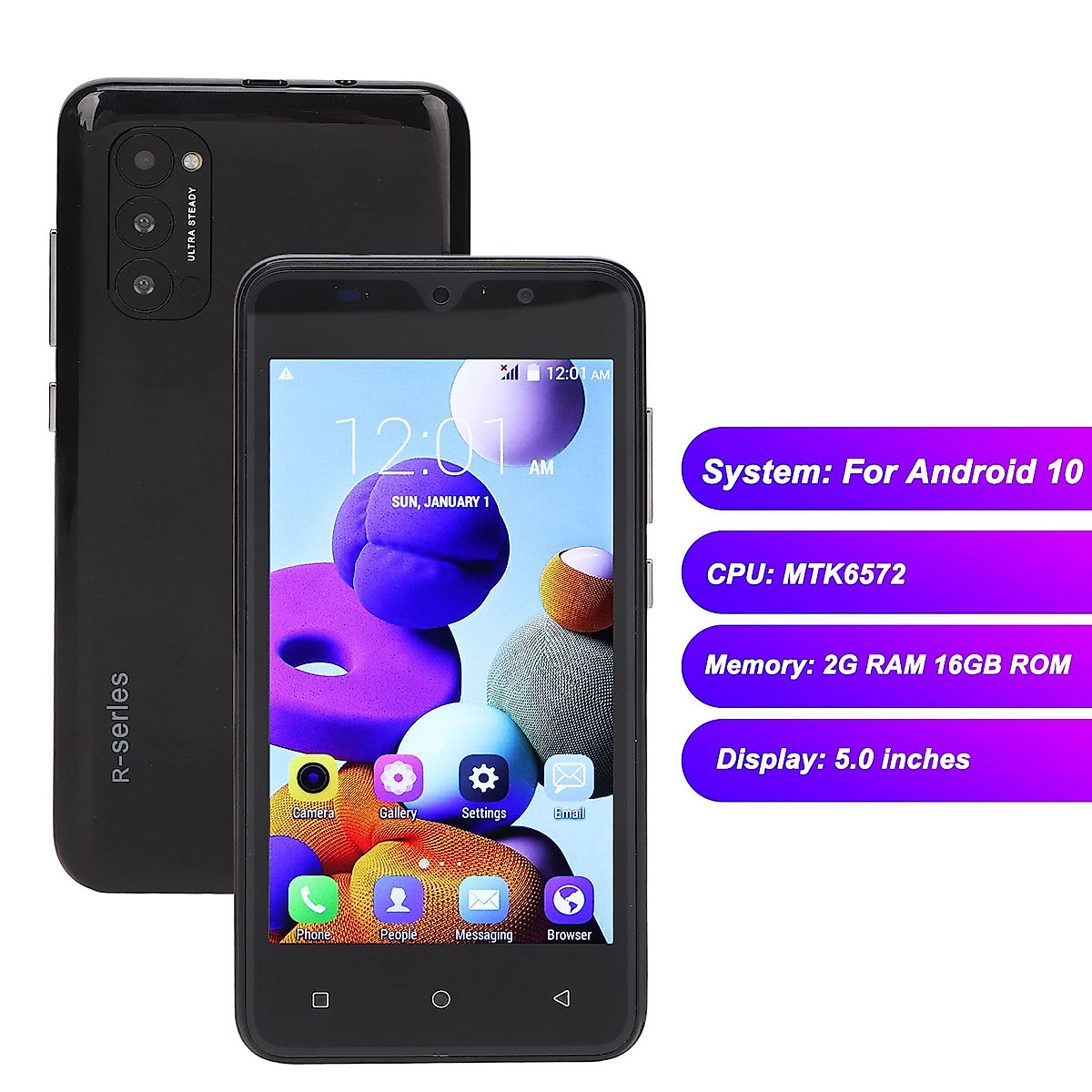 Aqur2020 Smartphone, RAM 2GB ROM 16GB Mobile Phone for Phone Call (US Plug)