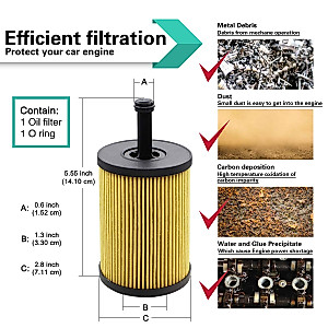 Oil Filter Fits Audi A3, A3 Quattro, TT, TT Quattro/Volkswagen Beetle CC Eos Golf Jetta Passat Replace Mann Filter HU 719/7 X | Part No. 045115466 071115562
