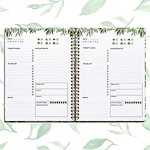 Cheneyboo To Do List Notebook Undated: Daily Journal, 5.7"x8.5" Daily To Do List Planner Notebook with Inner Pocket,Water Inter Checklist, Meals Planner, Office Organization Planners for Women