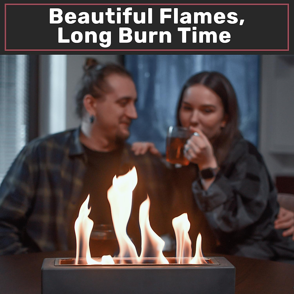 Bio Ethanol Fireplace Fuel 1 Liter - Bioethanol Fuel Tabletop Fire Pit, Bio Ethanol Fuel for Table Top Fire Pit & Ethanol Fireplaces - Made in USA